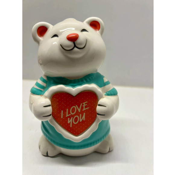 Avon | Other | Vintage Avon Bear Piggy Bank I Love You Smile Colorful ...